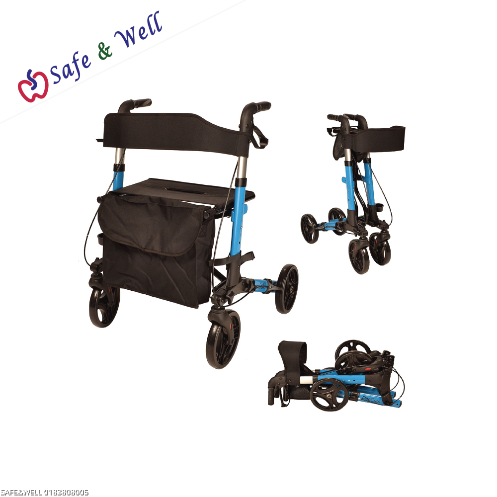 HOPKIN DELUXE FOLDABLE ROLLATOR - ROLLATOR MEWAH MAMPU LIPAT